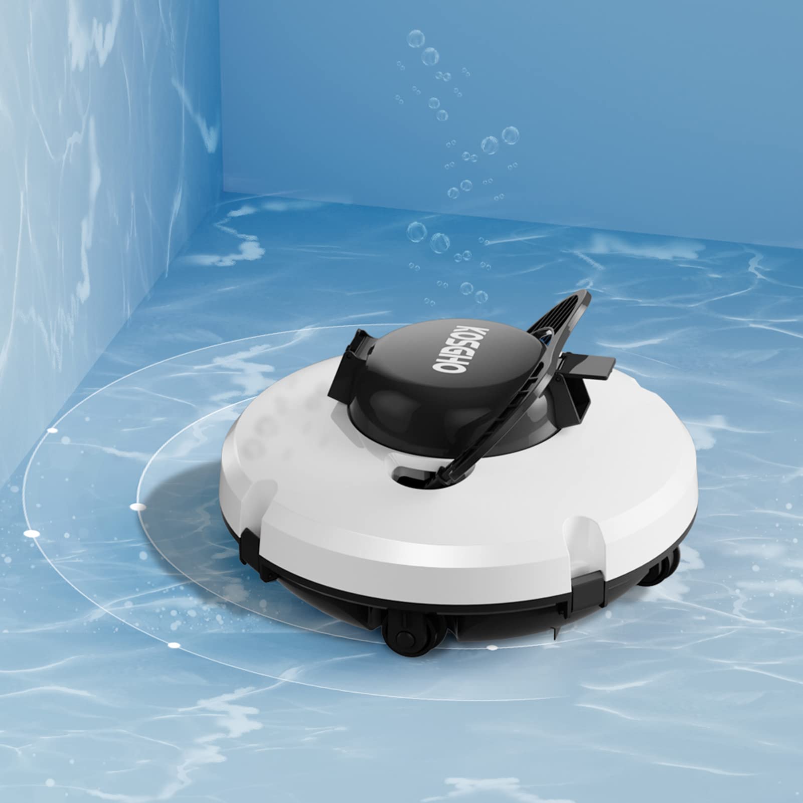 ADBEN Cordless Robotic Pool er Pool Vacuum with Dual Motors Self Parking for Flat Ground Pools