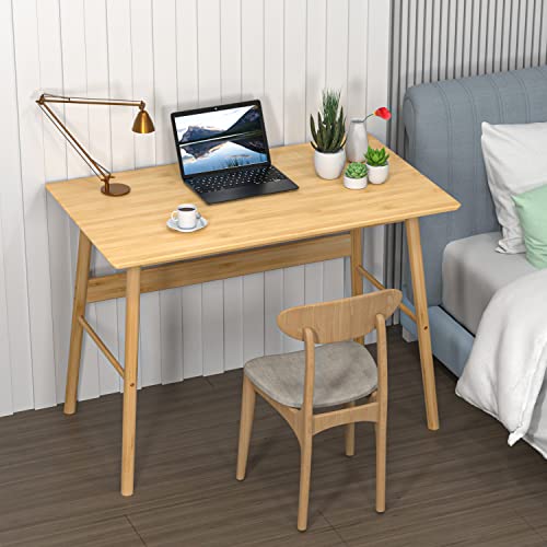 Domax Wooden Writing Desk for Bedroom - Large Home Office Table 41.3β Multipurpose Computer Desk for Work Study