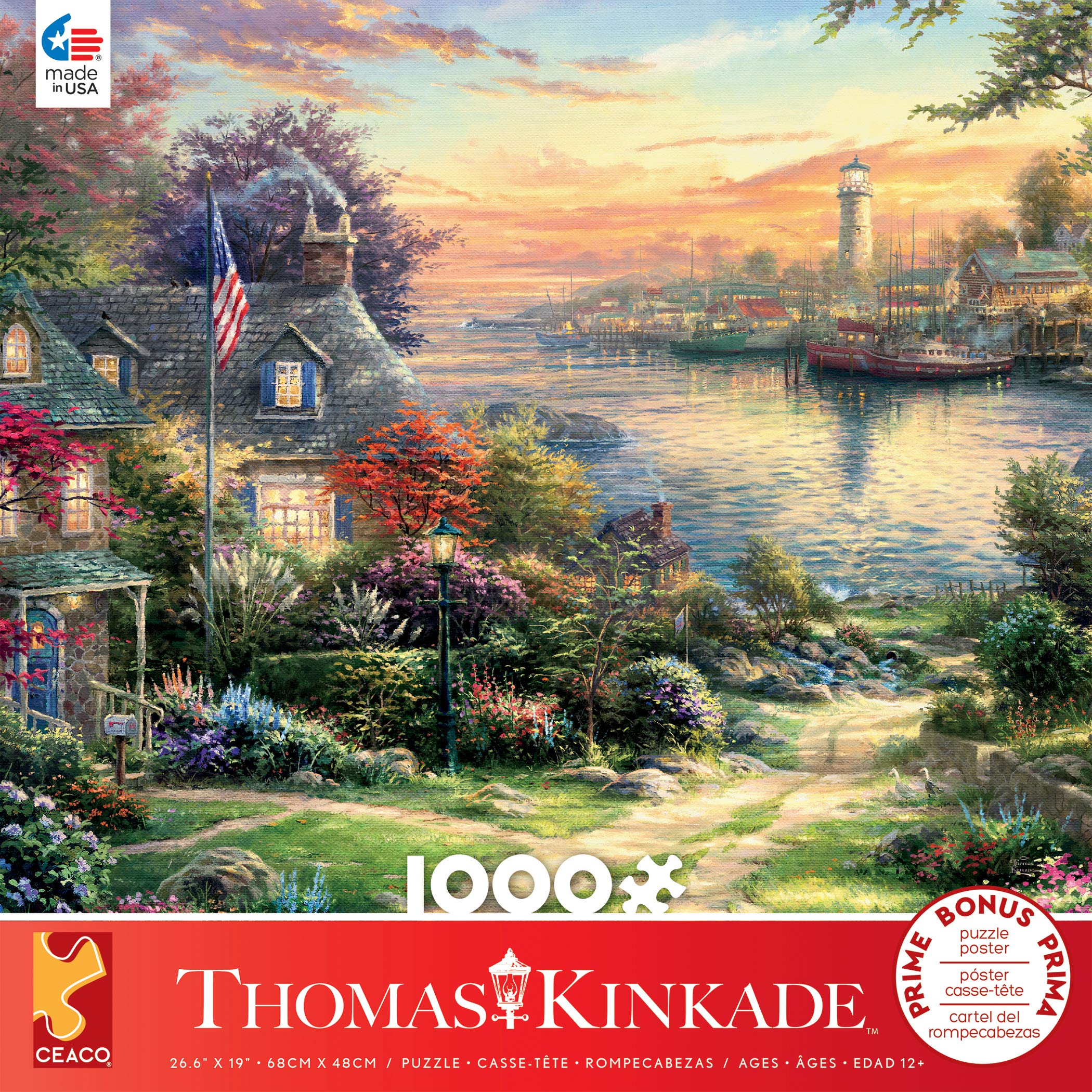 Ceaco - Thomas Kinkade - New England Harbor Puzzle - 1000 Piece Jigsaw Puzzle