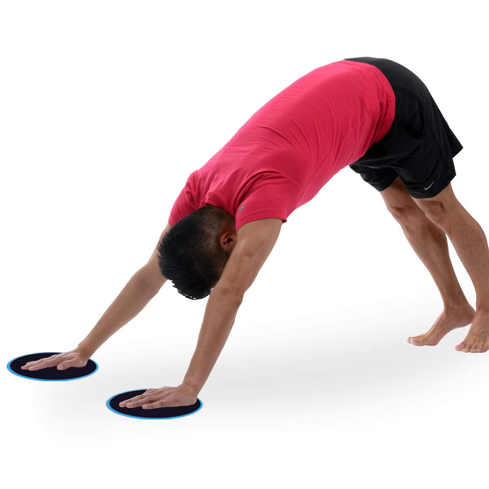 Aliz's Core sliders - Strength slides - Gliding discs - Ab gliders (pack of 2) and Resistance Bands (pack of 4)-UPGRADED - User Guide and Carry Bag Included