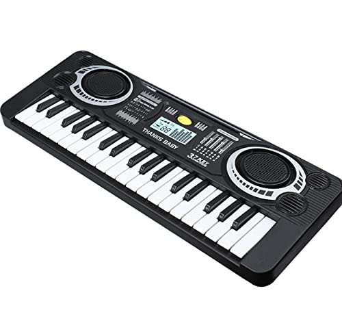 ADDLUCKY Electronic Keyboard Piano 37 Keys Piano Electronic Piano with Microphone Music Educational Gift Portable