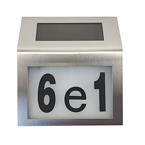 JCYANG Solar Lights Outdoor Solar Lamp House Number Sign Lighted LEDs Doorplate Number Light for Home Street Solar Garden Light Led House Numbers