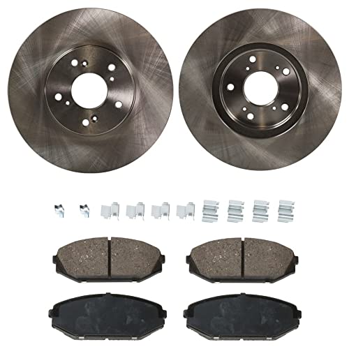CHONGHAN Brake Rotor Brake Pad Kit Fits Front Solid 2 Wheel Set AWD (Cast Iron)