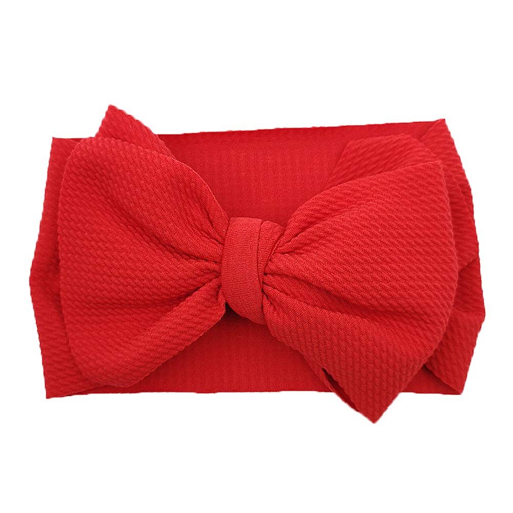 KIDOCHEESE Oversized Bows Baby Girl Headbands with Nylon Elastics, Large Hair Wraps and Accessories for Newborns, Infants, Toddlers
