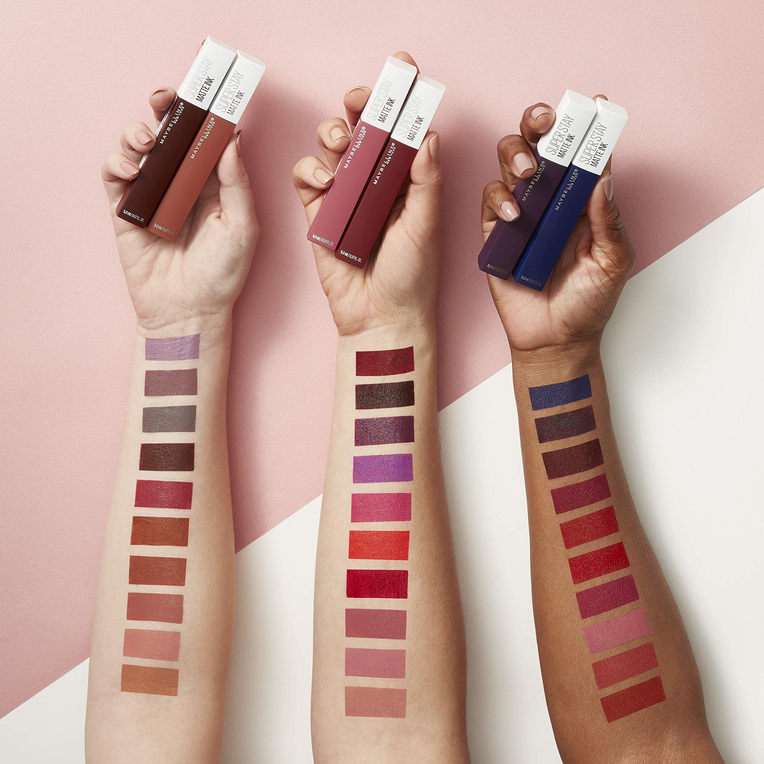 Maybelline Super Stay Matte Ink Liquid Lipstick Makeup, Long Lasting High Impact Color, Up to 16H Wear, Amazonian, Nude Brown, 1 Count