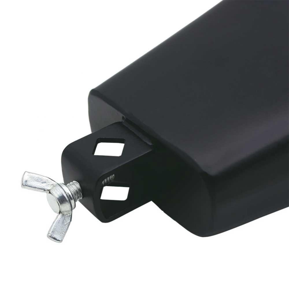 Cowbell Drum Cencerro,Plastic Cow Bell,Latin Percussion Cowbell 6 Inch Metal Cowbell Noise Maker with Handle for Drumset Kit Percussion Come with Stick Black Cow Bells Cowbell Drum Musical Cow Bell