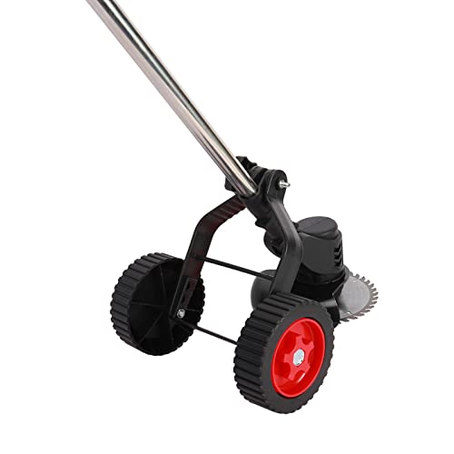 Cordless Electric Lawn Mower 21V 2000mAh Batteries Powered Trimmer Rechargeable 3 in 1 D-Shaped Handle with 2 Wheel Electric Lawn Mower (Black)