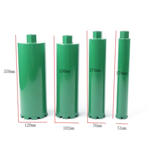 BJTDLLX 4PCS Drill Bit Set, M22 Drill Bit Combo Wet Diamond Core Drill Bit Hole Saw 2'' /3'' /4''/ 5'' Fit Concrete/Granite/Marble (Green Series)