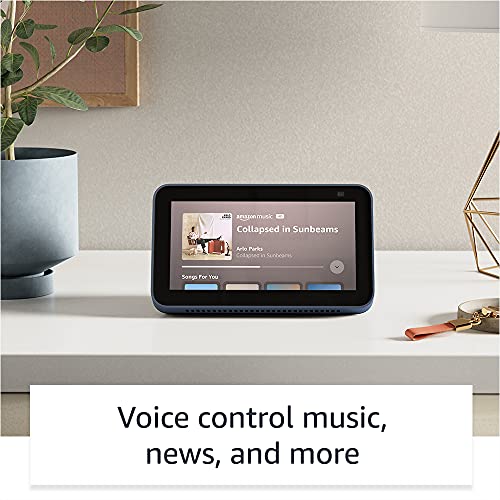 All-new Echo Show 5 (2nd Gen, 2021 release) - Glacier White bundle with Blink Mini