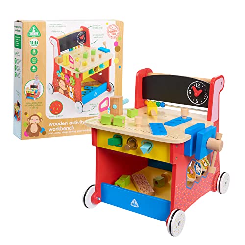 Early Learning Centre Wooden Activity Workbench, Imaginative Play, Hand Eye Coordination, Physical Development, Kids Toys for Ages 12 Month, Amazon Exclusive