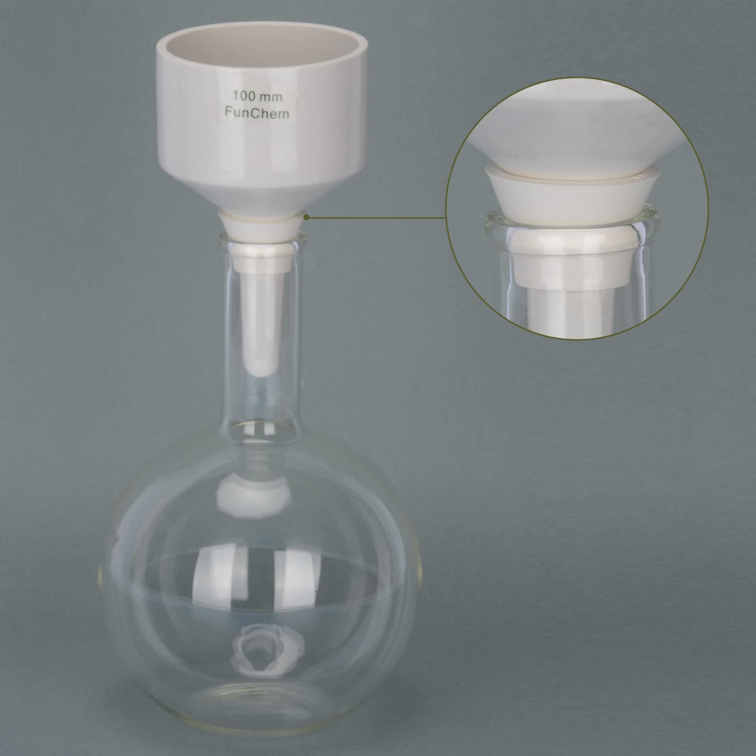 db11 FunChem Filter Adapter Cones, 9 Pack White Wear-Resisting Tapered Collar Rubber Stopper Buchner Funnel Flask Cones Set, Smooth Surface