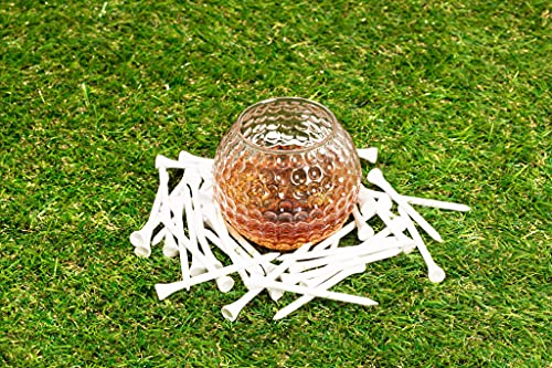 Golf Whiskey Glasses - Set of 2 - Unique, Handmade, Durable, and Fun Golf Drinking Accessories 10 Ounces Each and Handmade with Robust Packaging; A great Present for Men and Women Golfers