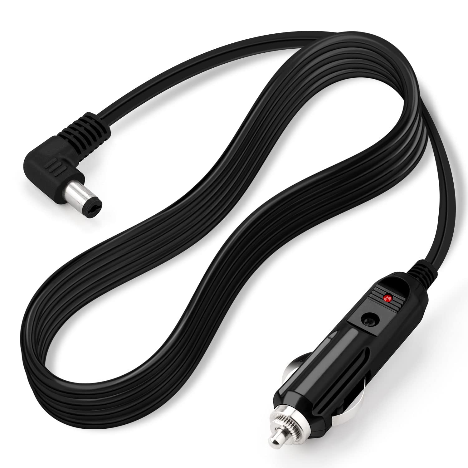 Aotto 12V 24V 110V 3-in-1 Portable Oven Food Warmer Vehicle Plug Power Cable, 12V 24V Cigarette Lighter Power Supply Cable, DC 5.5 x 2.1mm Car Charger Connector Cord, Black