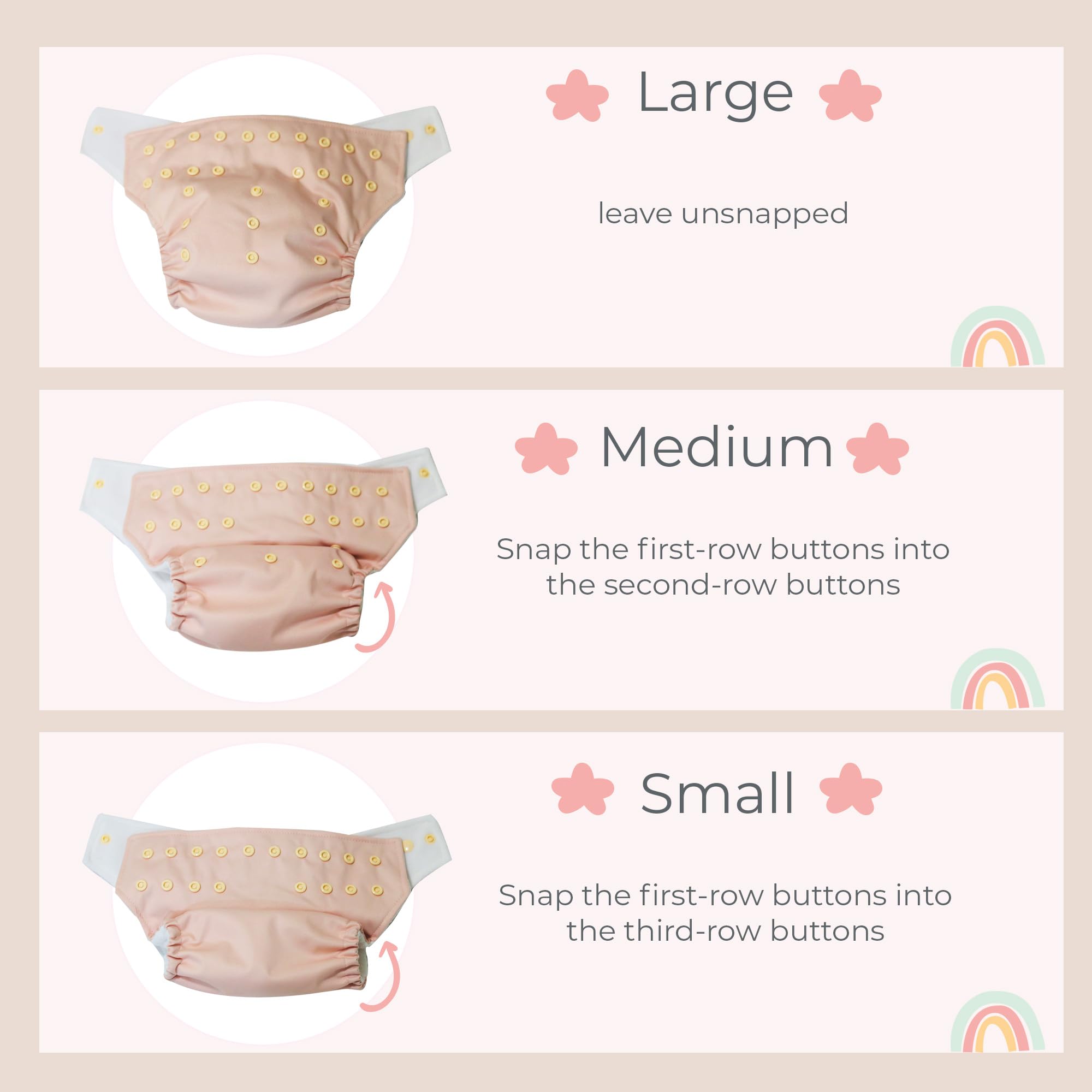 KaWaii Baby 18 One Size Cloth Diaper Shells, Adjustable Washable Reusable Waterproof Pocket Diaper Shells use with One Size Cloth Diapers 8-36 lbs