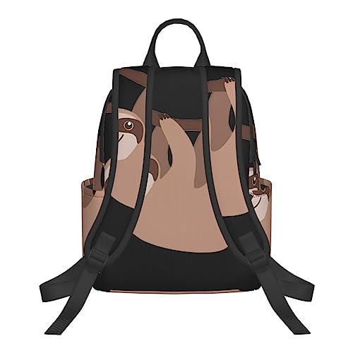DEHIWI Sloth Casual Backpack Bag Lightweight Laptop Bag Travel Laptop Backpack For Women Men