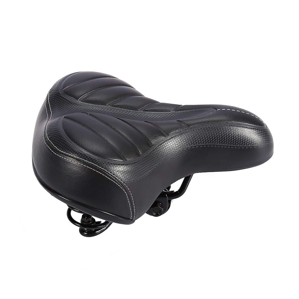 Aeloa Ultra Soft Cushion Thicker Bike Saddle City Bike Saddle Mountain Bicycle Matte Black Seat, 250 mm x 200 mm x 60 mm