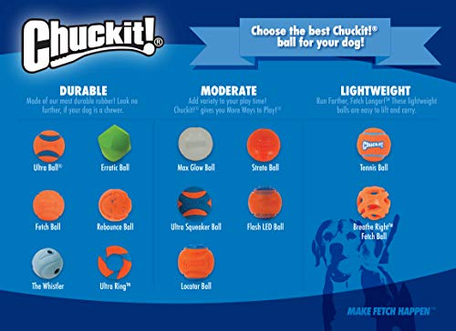Chuckit Dog Tennis Ball Dog Toy, Small (2 Inch Diameter) for dogs 0-20 lbs, Shrink Wrap Pack of 2
