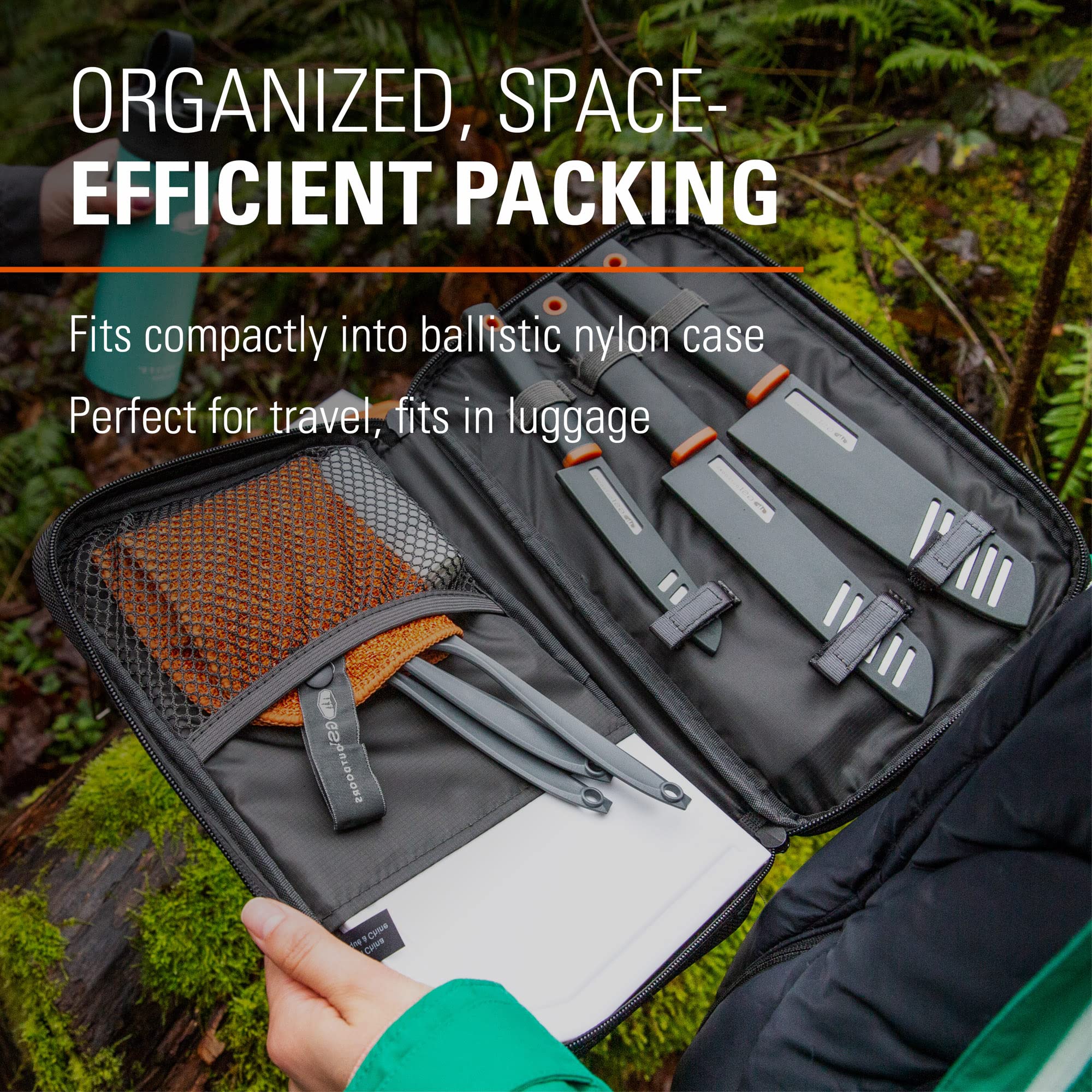 GSI Outdoors, Santoku Knife Set, For Camping, Grey