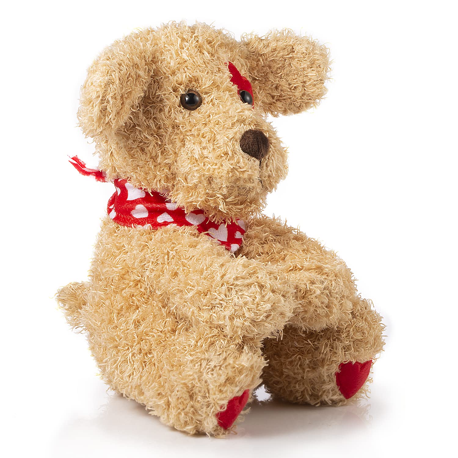 GSUIVER 10" Valentine's Day Valentines Gift for Children Kids, Girlfriend, Boyfriend, Plush Stuffed Animal (2 Pack Puppy)