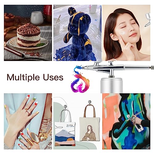 GGsimidale Airbrush Kit with Compressor, 36PSI Handheld Mini Air Brush Gun Set, Portable High Pressure Air Brushes for Painting, Tattoo, Nail Art, Mode, Makeup, Cake, Barber
