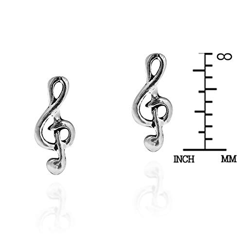 AeraVida 22G A Pair of Cute Treble Clef Sterling Silver Nose Ring