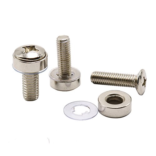 HH FASTENERS M6x20mm Mounting Screws M6 Washers M6 Cage Nut Assortment Kit for Server Rack and Cabinet,Pack 50