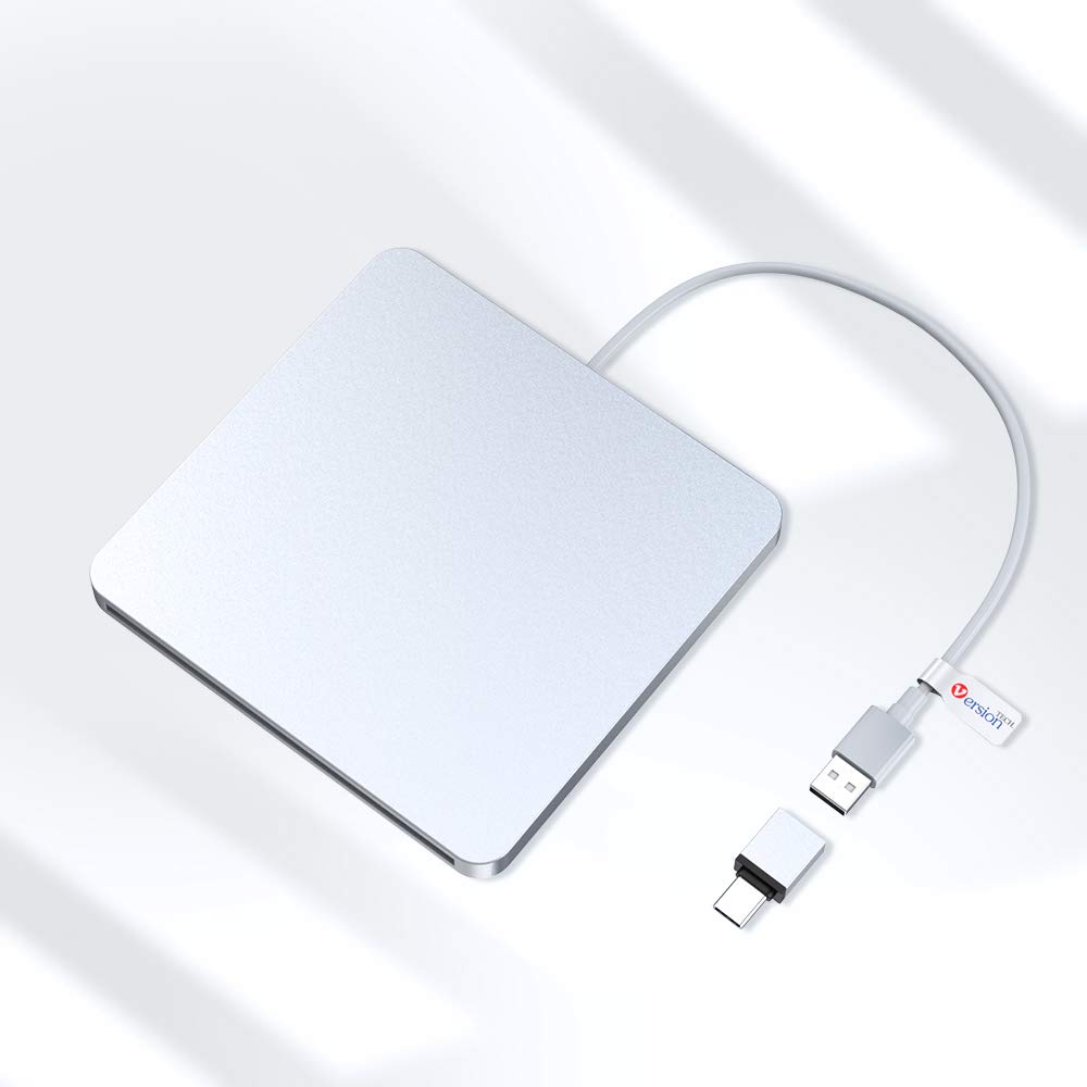 VersionTECH. External DVD Drive, USB Type-C DVD Player Portable External CD/DVD Drive for Laptop CD DVD +/-RW Drive Player CD ROM Burner Writer Compatible for Apple MacBook Pro iMac Laptop Desktop PC