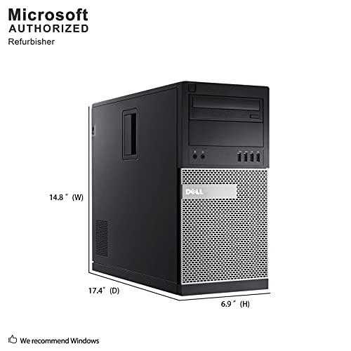 Dell Optiplex 7010 Tower Desktop Computer, Intel i7-3770 Upto 3.9GHz, HD Graphics 4000 4K Support, 32GB RAM, 1TB SSD, DisplayPort, HDMI, DVD, AC Wi-Fi, Bluetooth - Windows 10 Pro (Renewed)