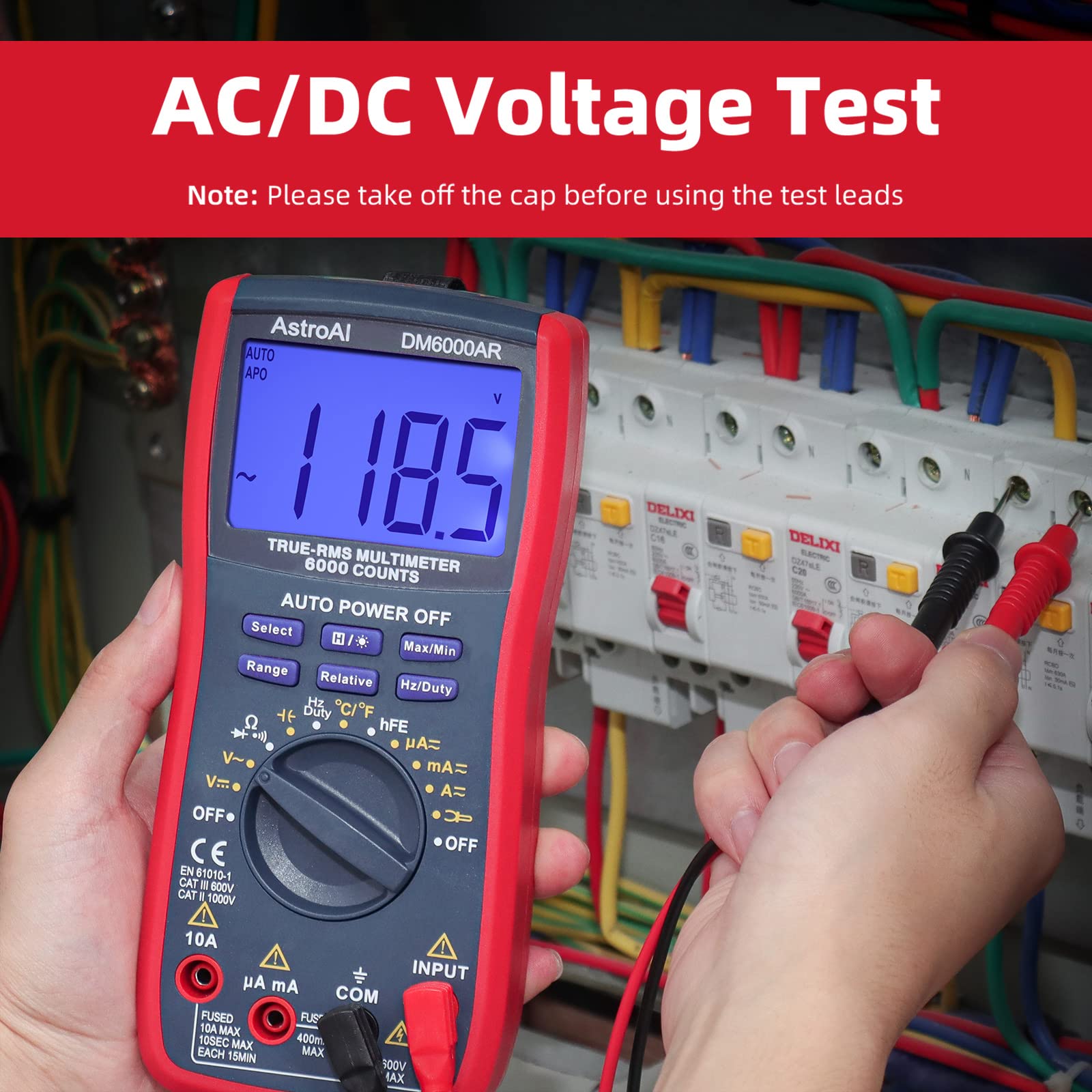 AstroAI TRMS 6000 Counts Multimeter with Large Backlit Display + 4000 Counts Auto-ranging Digital Clamp Meter