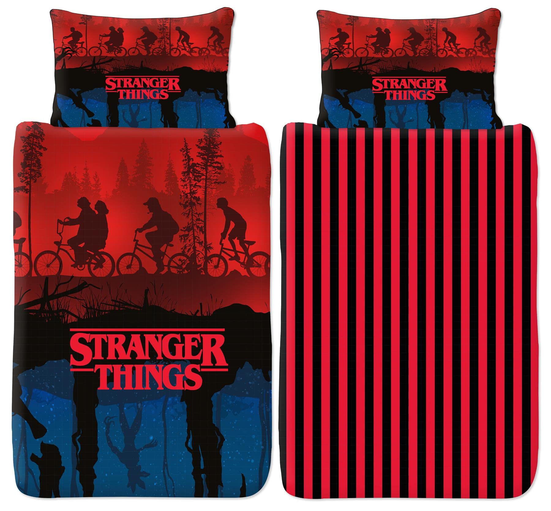 Stranger Things The Upside Down Single Duvet Cover and Pillowcase Set