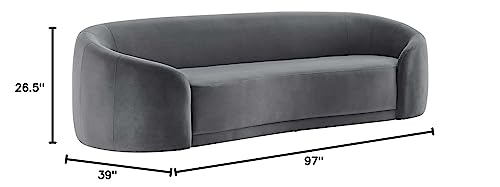 Modway Contessa Performance Velvet Sofa, Grey