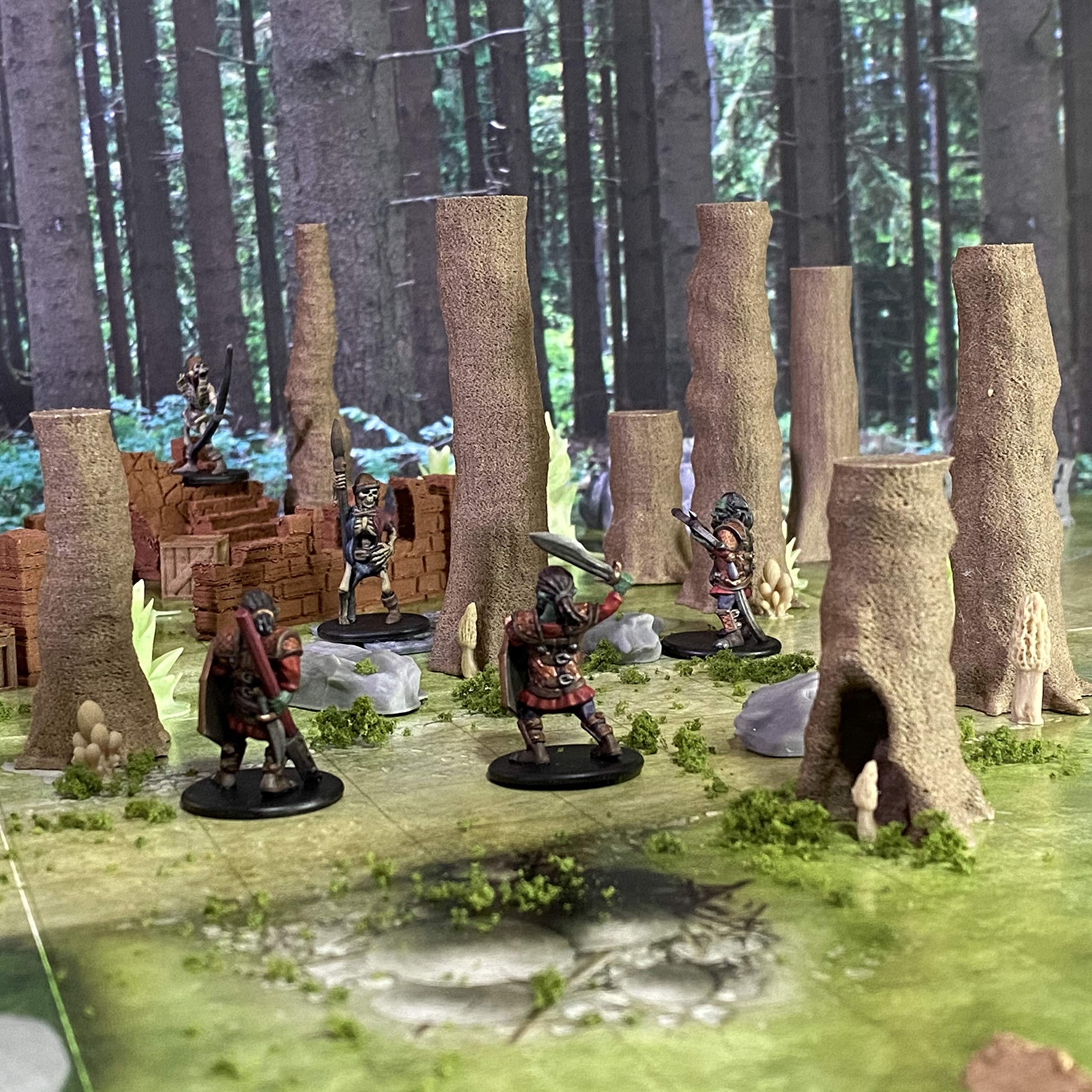 Extruded Gaming Rosewood Trees Set 2