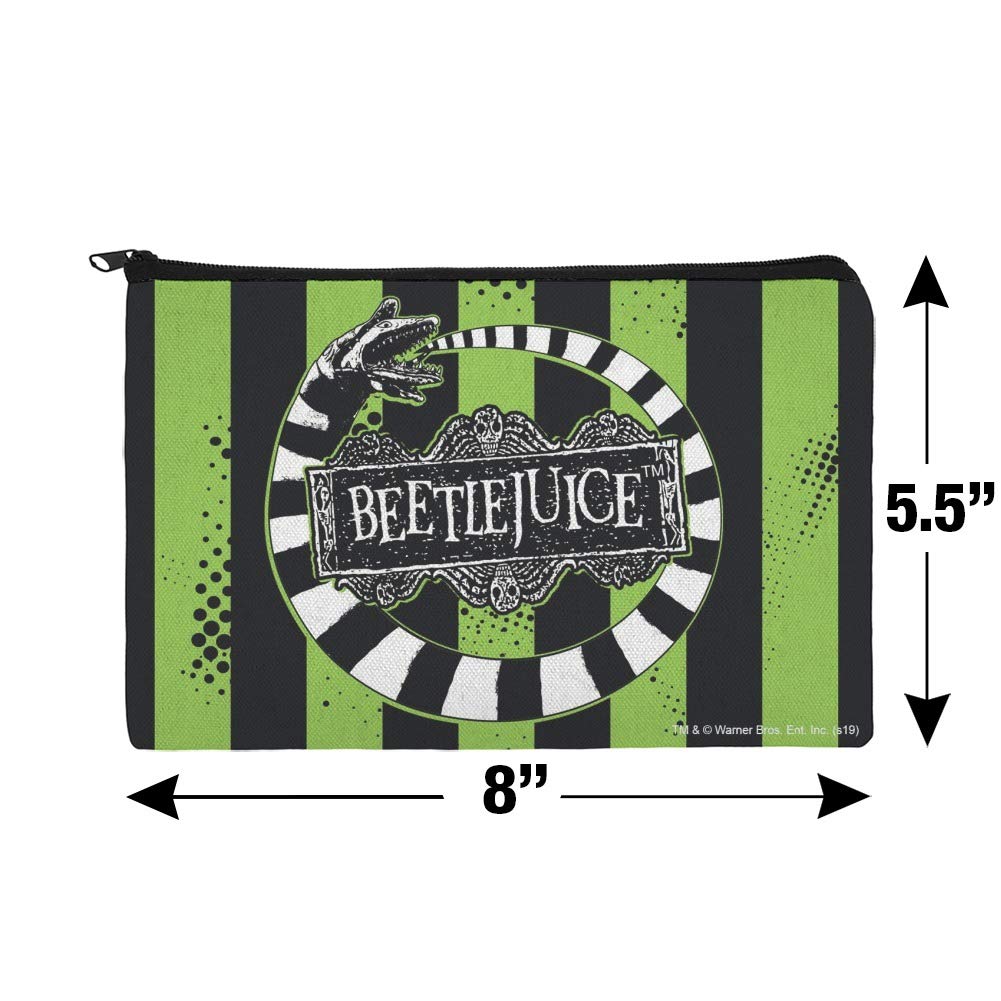 Beetlejuice Beetle Worm Pencil Pen Organizer Zipper Pouch Case