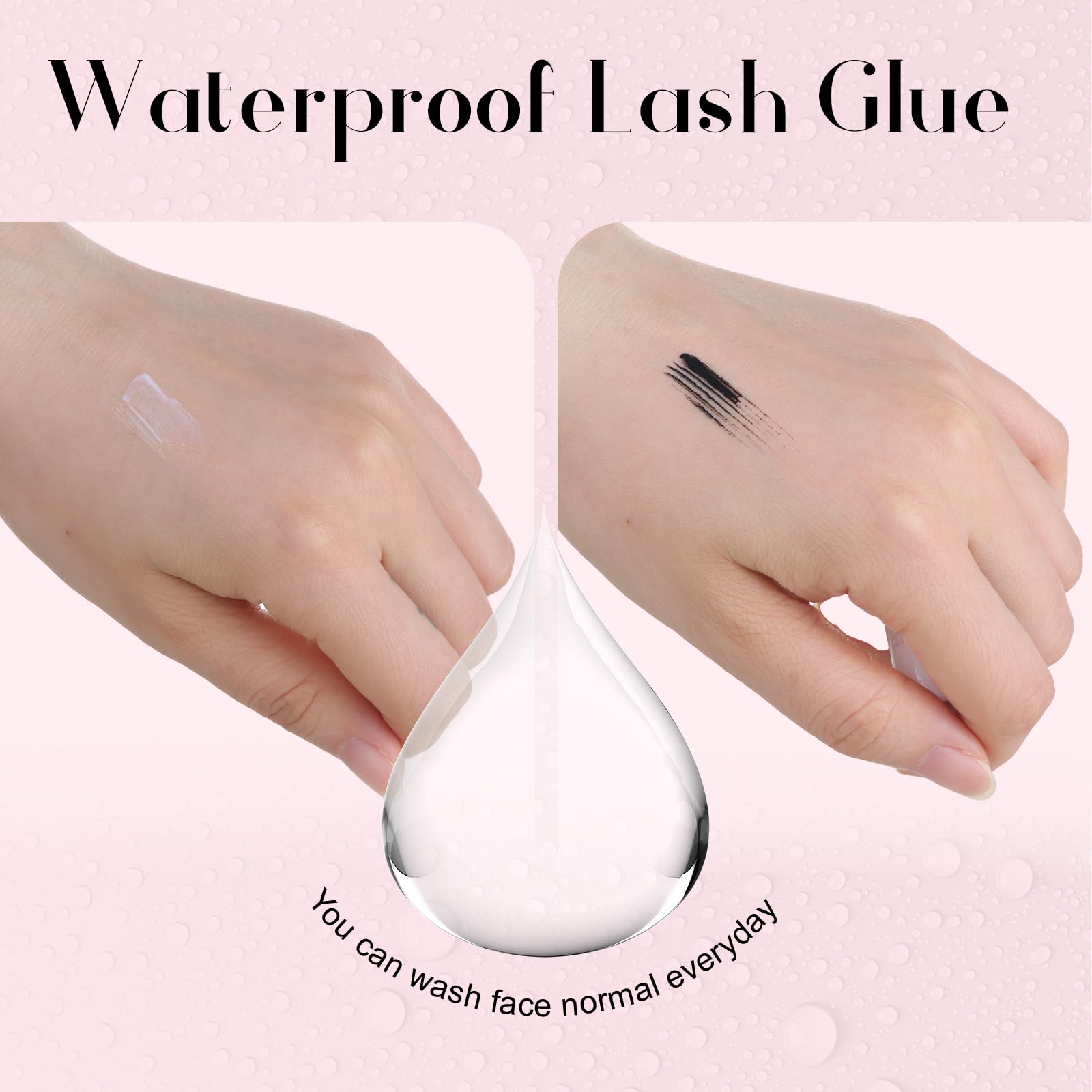 ALLOVE Lash Bond and Seal for Eyelash Extensions Cluster Lash Glue and Sealant for DIY Lash Extensions Strong Hold for 48-72 Hours Waterproof Lash Adhesive for Individual Lashes