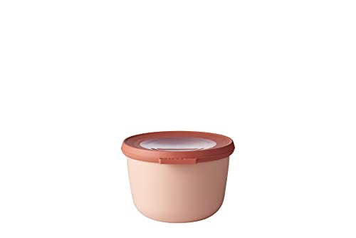 Rosti Mepal Cirqula Multi Food Storage and Serving Bowl with Lid, Tall Bowl-17oz, Nordic Blush