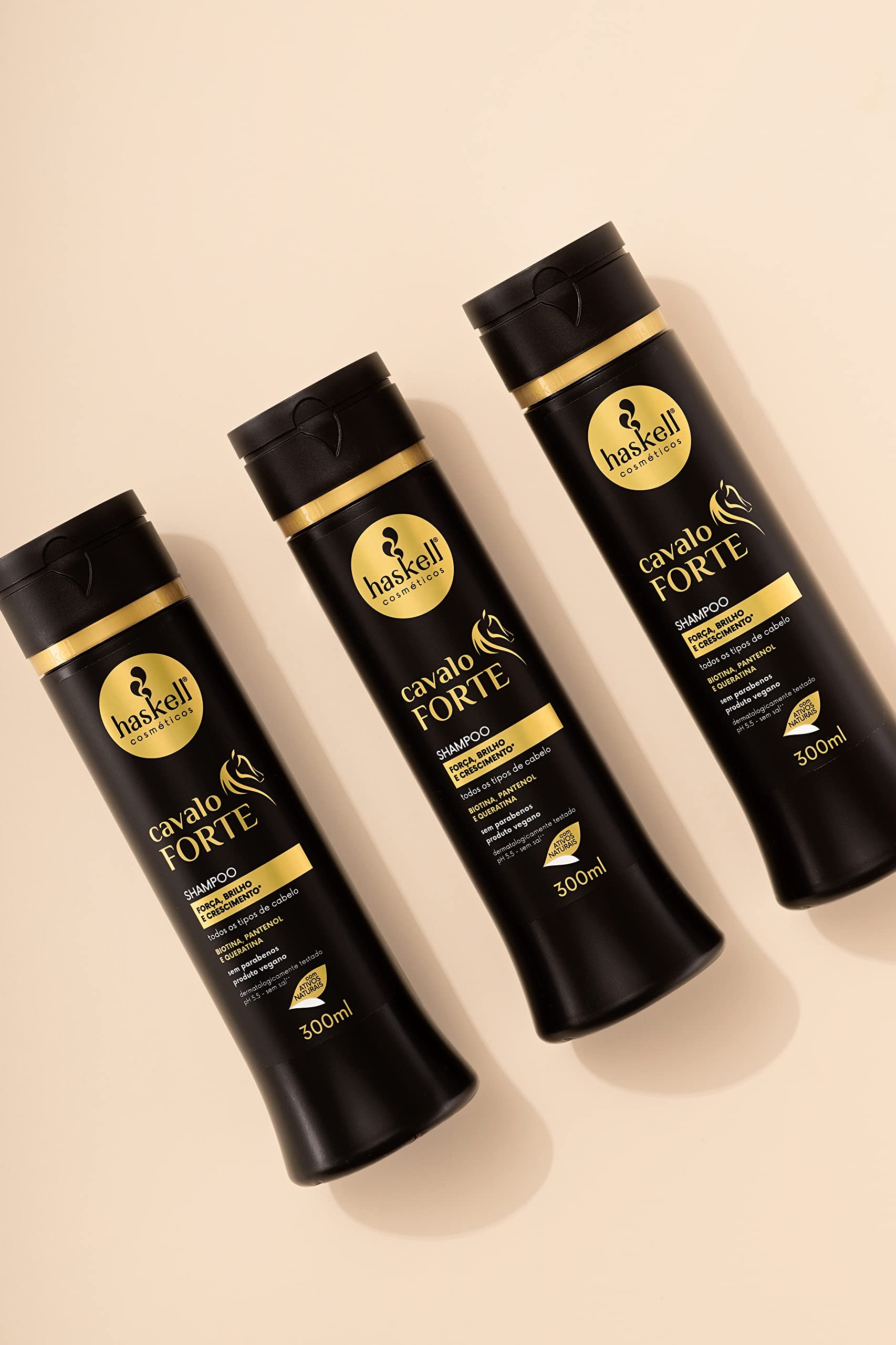 Haskell - Linha Cavalo Forte - Shampoo Forca e Brilho 300 Ml - (Strong Horse Collection - Strength and Shine Shampoo 10.14 Fl Oz)