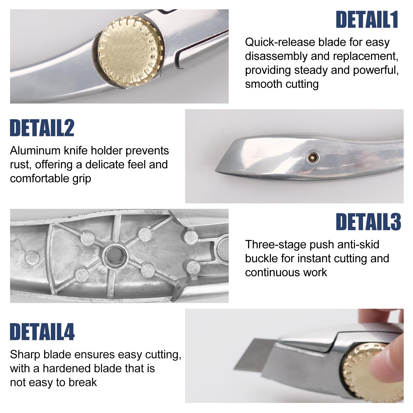 8 Pcs Heavy Duty Shark Knife Carpet Knife with 60 Pcs Replacement Knife Blades Roofing Tools Utility Knives Dolphin Knife Blade Cutter for Indoor Outdoor