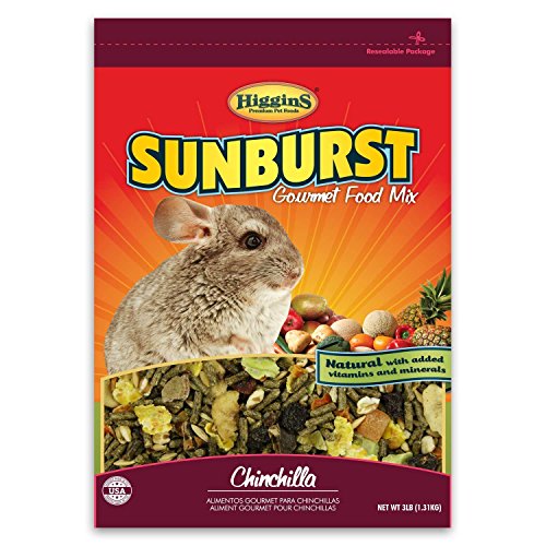 Higgins 466034 Sunburst Gourmet Chinchilla Food Mix 3 Lb (1 Pack), One Size
