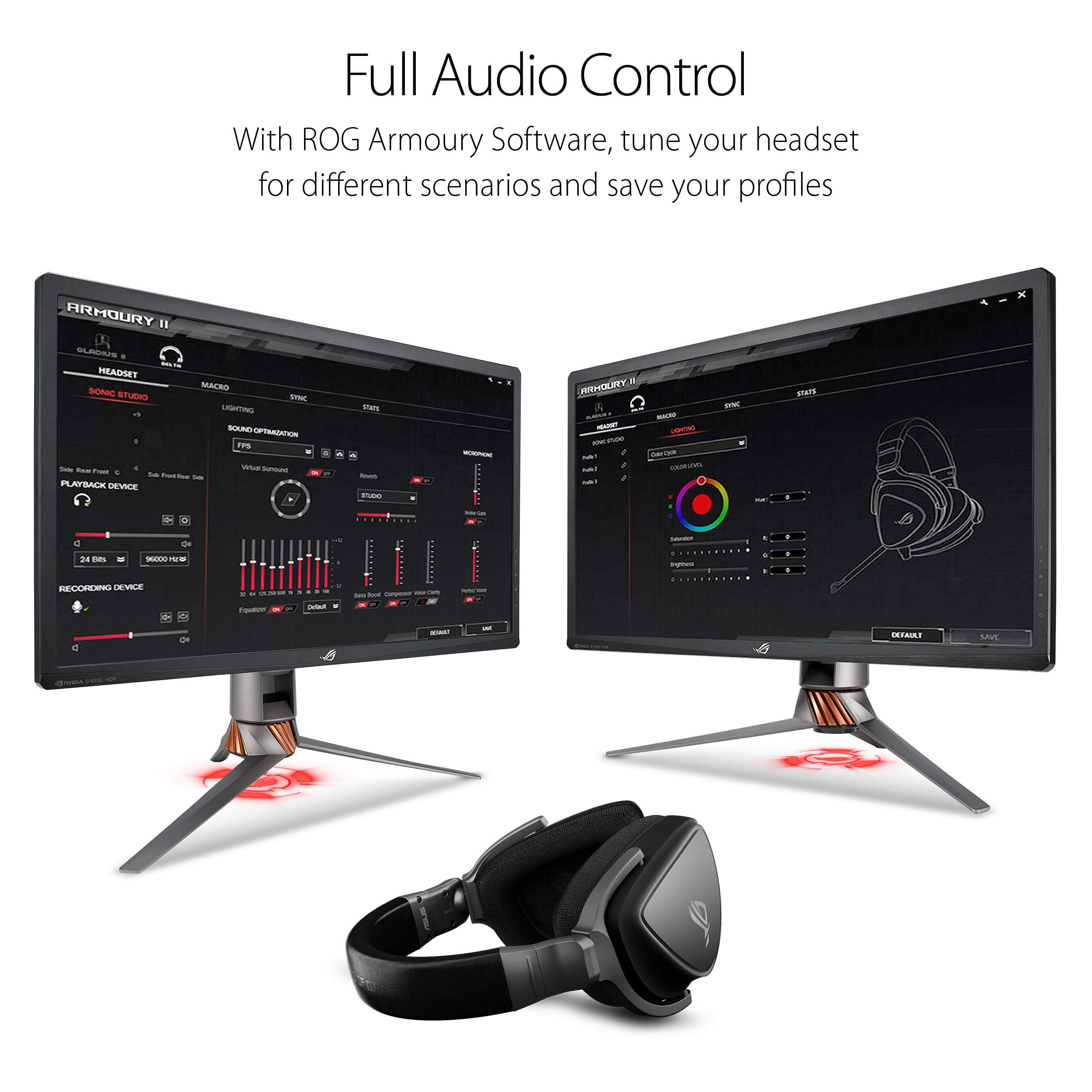 ASUS ROG DELTA CORE Gaming Headset for PC, Mac, PlayStation 4, Xbox One and Nintendo Switch with Hi-Res Audio, and Exclusive Airtight-Chamber Design Black