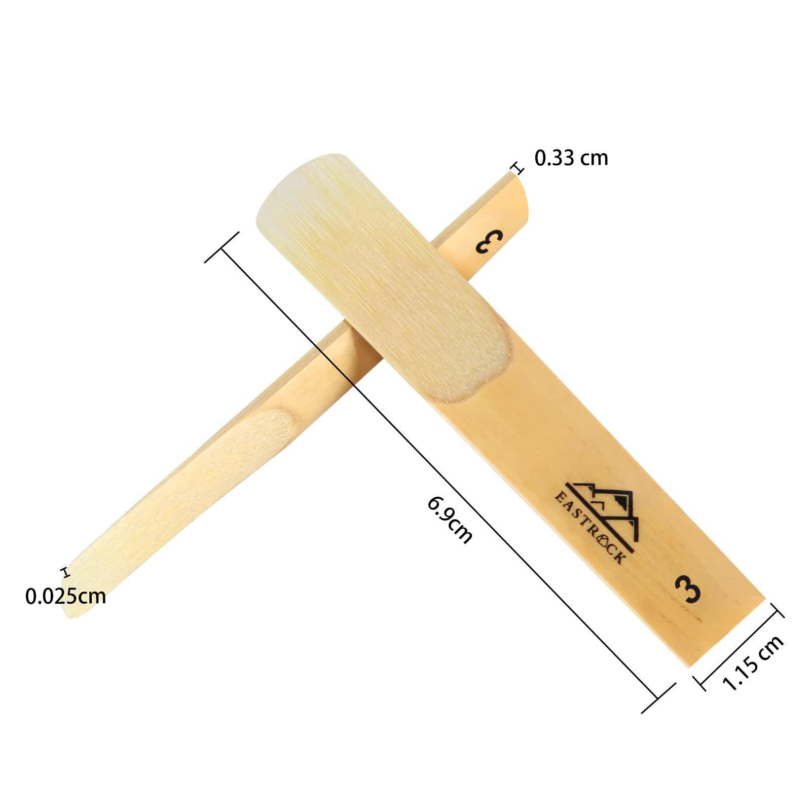 EASTROCK Clarinet Reeds 2.0/2.5/3.0 for Bb Clarinet Strength 3.0-10 Pack with Plastic Case