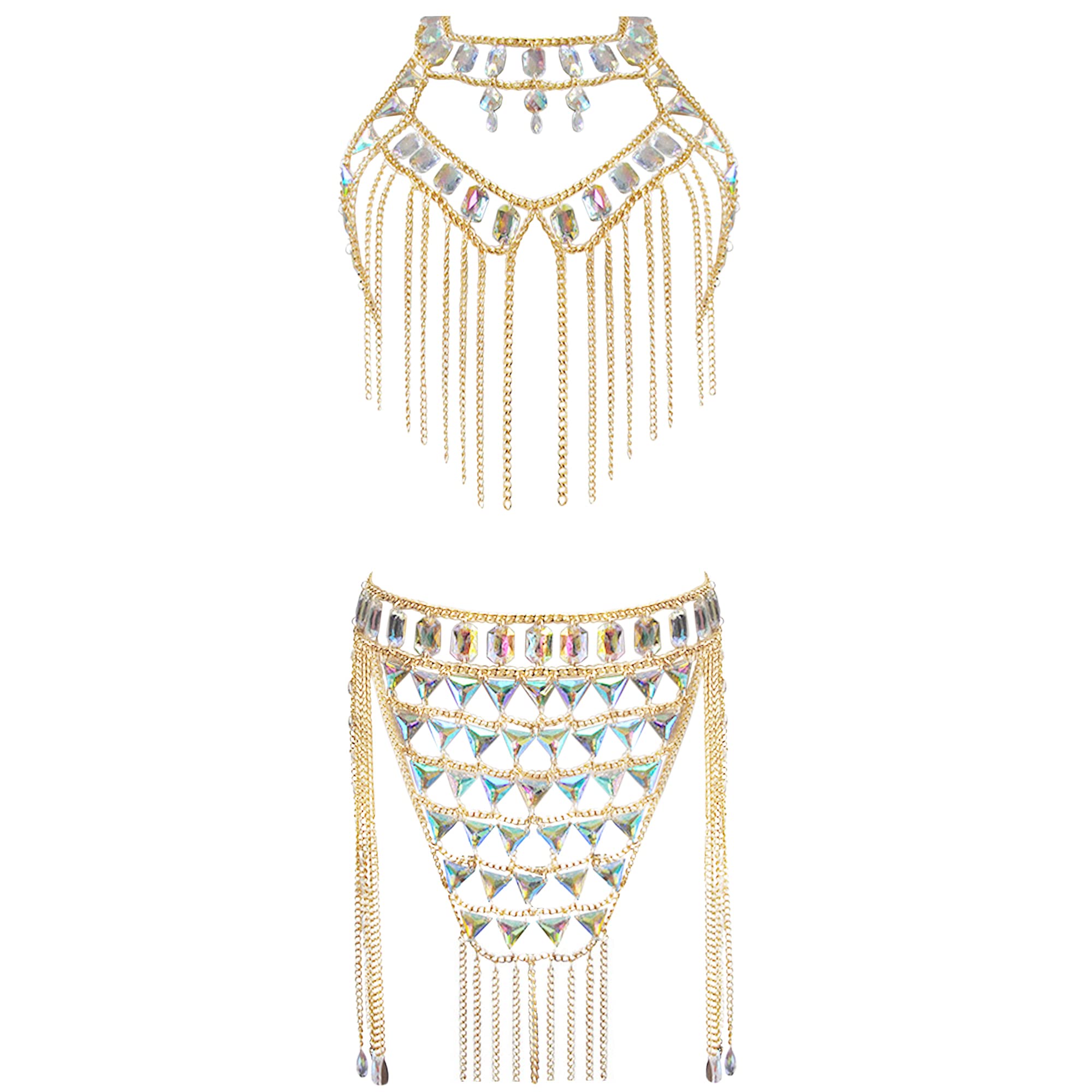 Allison Jennie Womens Sexy Body Chain Suit Party Beach Club Jewelry Accessories