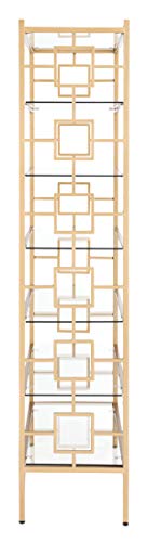 Safavieh Home Collection Brooklyn 7 Tier Etagere, Gold and Clear