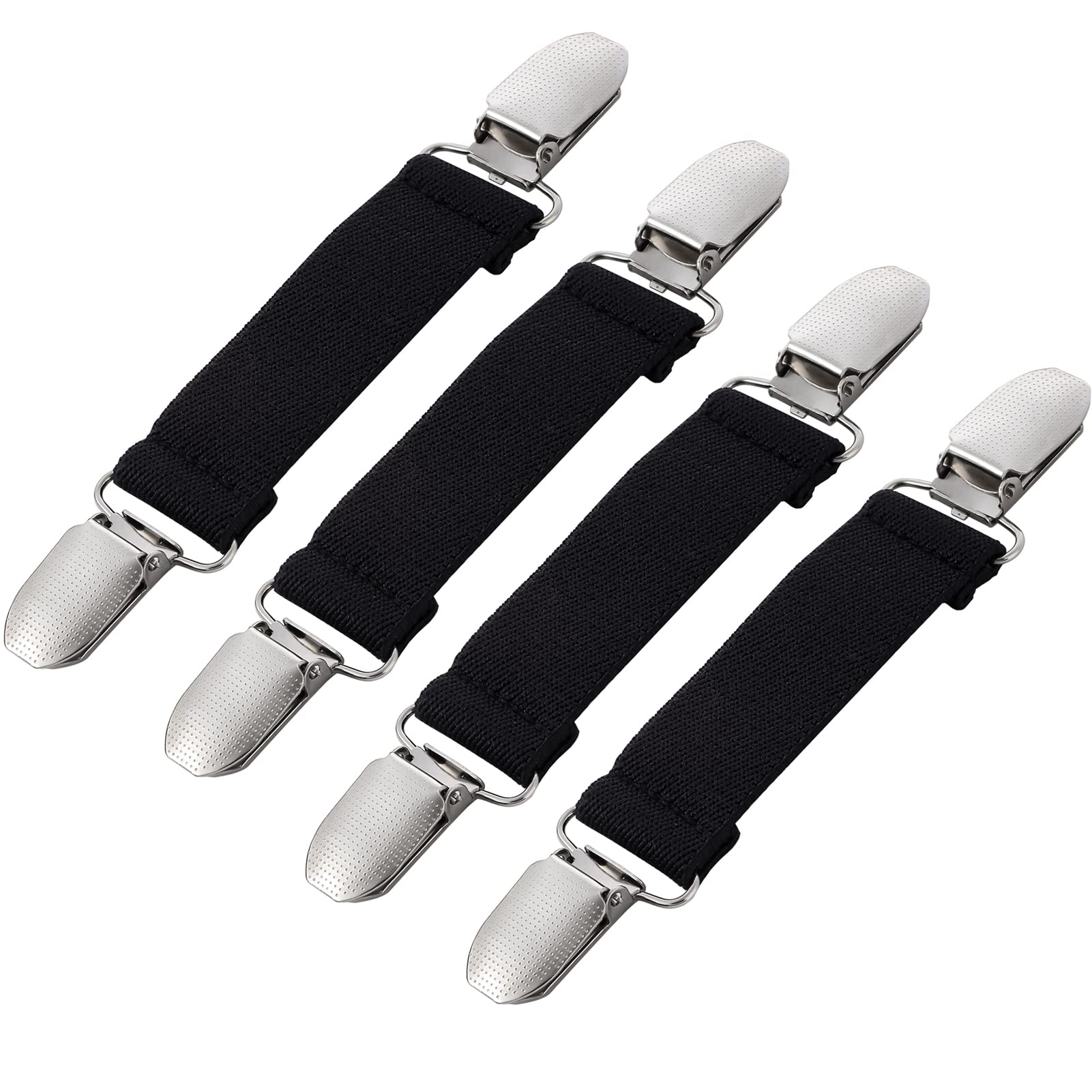 Zkptops 2 Pairs Mitten Clips for Kids Toddlers Baby Elastic Glove Clips Winter Mitten Clips Gloves Holder Strap Hook Attachment String Clothes Dress Cinch Clips Shirt Shawl Sweater Waist Clips (Black)