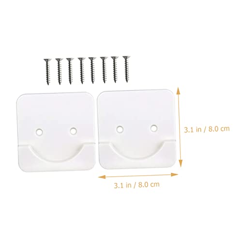 DOITOOL 6pcs Bracket Holder Heavy Duty Shower Curtain Tension Curtain Rods Circle Hooks Adhesive Curtain Rod Holder Wall- Mounted Shower Rods Holder Shower Curtain Tension Holder Fixture