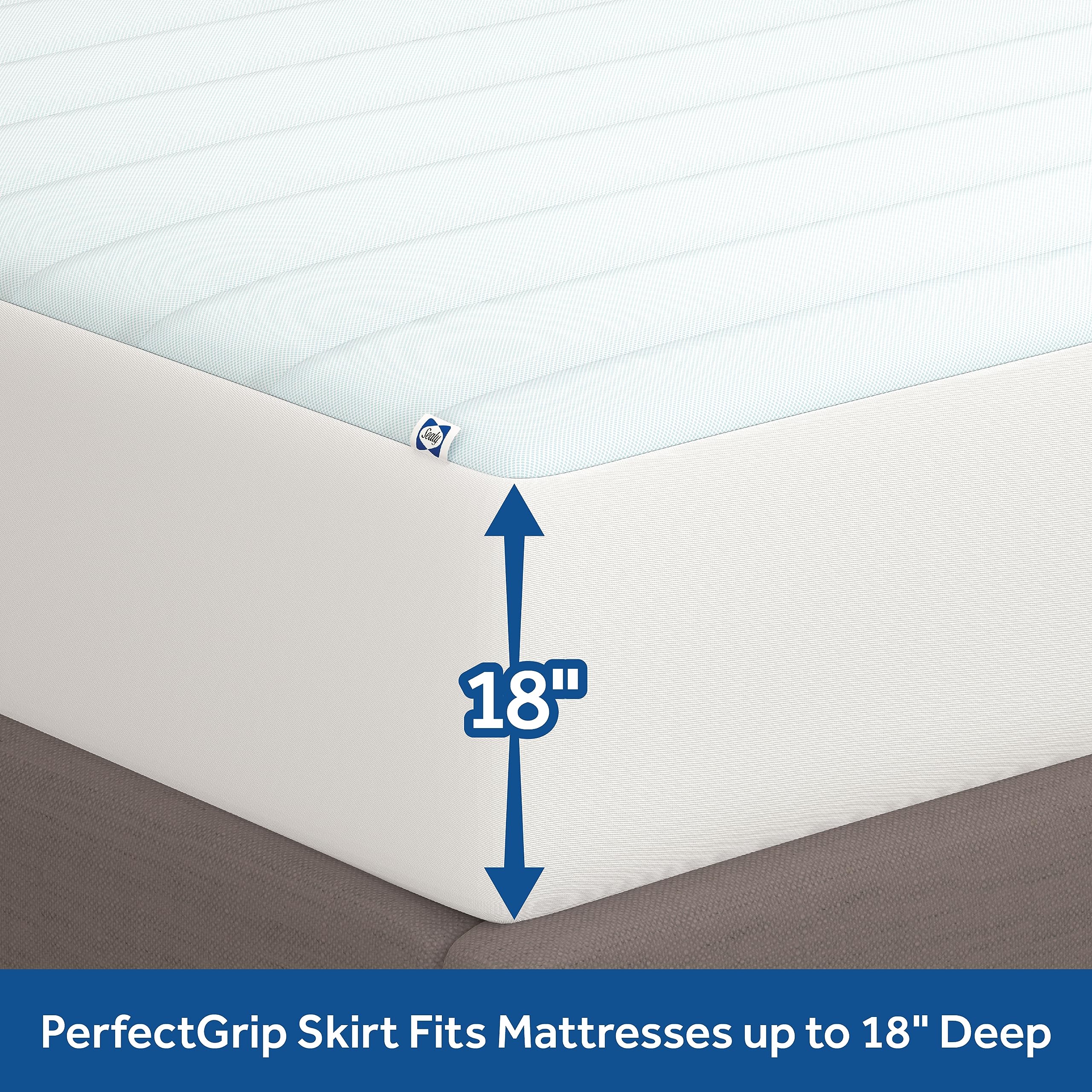 Sealy Mattress Topper, Waterproof Mattress Pad, Cool Touch Cooling Mattress Pad, King White