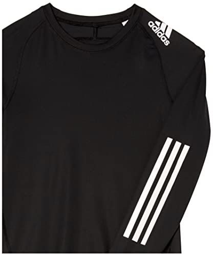 adidas Boys' Hockey Base-Layer Shirt, Black, Large