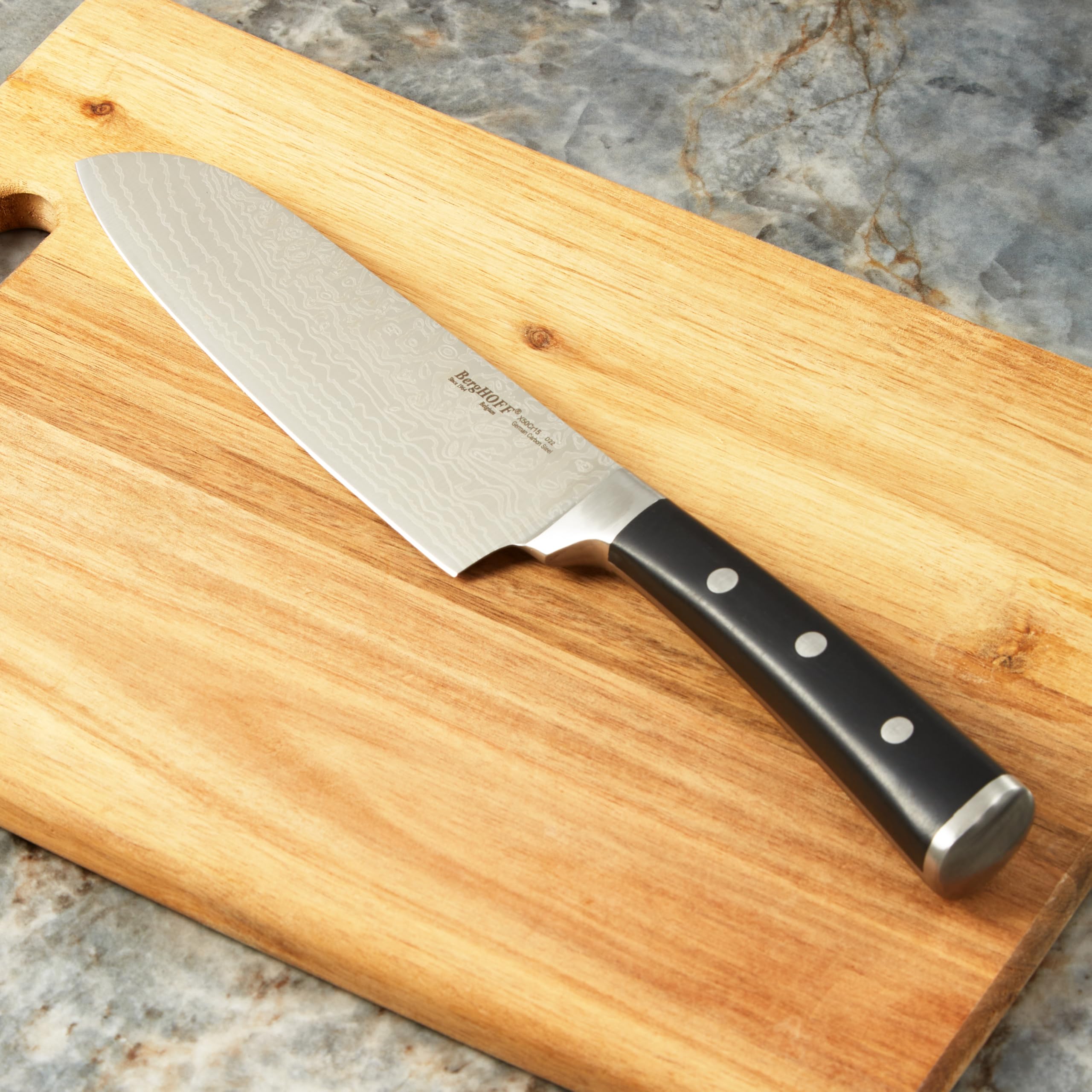 Berghoff Antigua 7'' Santoku Knife PP Handle With Three-rivets Ergonomic Designed Sharp Blade