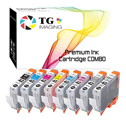 TG Imaging (8-Color Basic Sets) Compatible CLI42 CLI-42 CLI 42 Ink Cartridge Replacement for Canon Pixma Pro-100 Pro 100 Series AL-in-One Printers