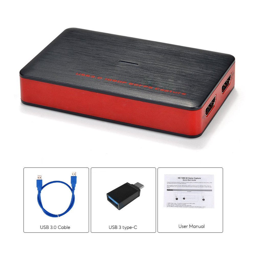 Y&H USB3.0 HDMI Game Capture Card Audio Video 4K 30P/1080P 120fps Record and Live Streaming,HDMI Capture Device for Nintendo Switch PS5 PS4 Xbox One 360 Wii U,Windows Linux Os X System