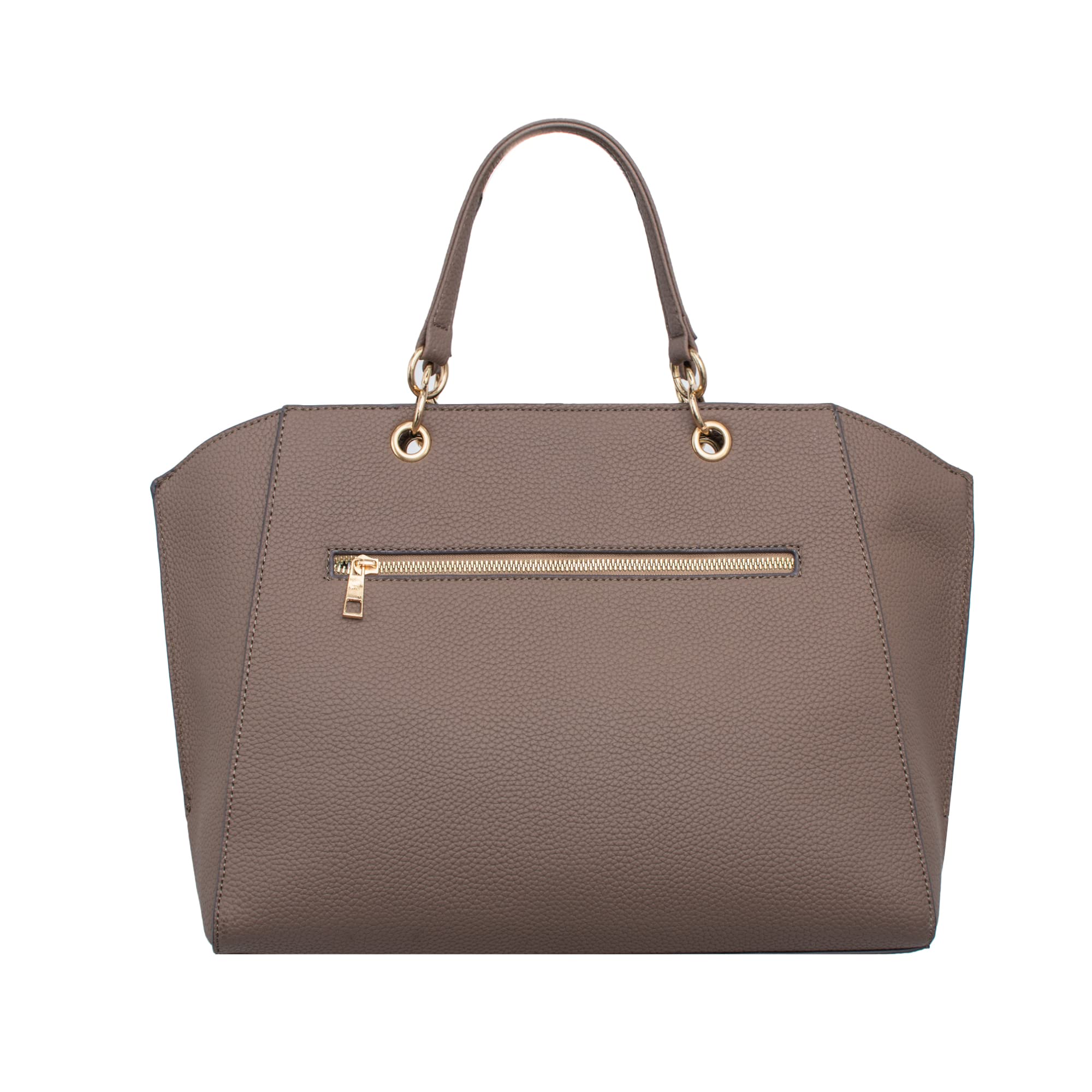 Alexis Bendel Women’s Vegan Leather East/West Wide Satchel Crossbody Handbag With Adjustable & Removable Strap